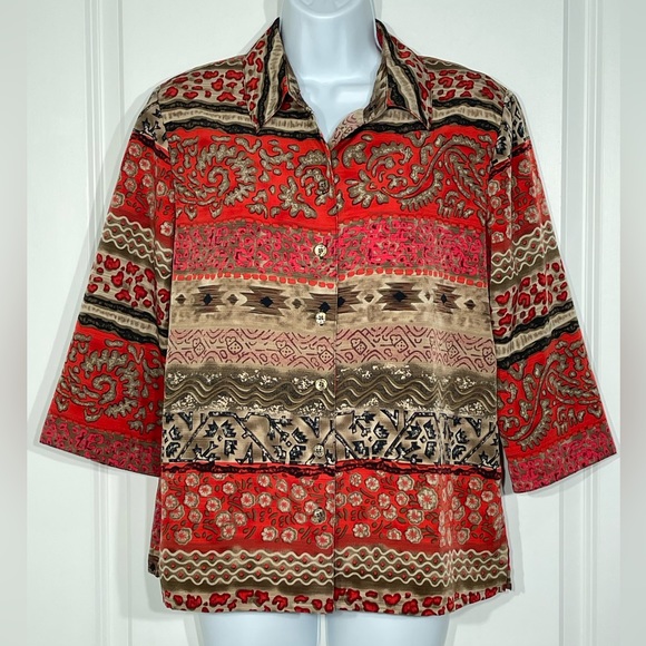 Allison Daley | Tops | Allison Daily Button Down Short Sleeve Shirt ...
